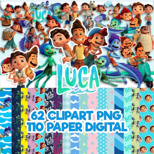 Luca Clipart PNG Digital Download Luca Shirts Luca Birthday - Etsy