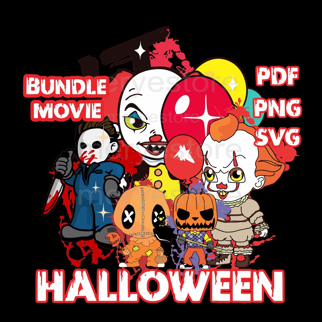 Bundle Movie Png Pdf, File Characters,halloween, Halloween Cricut ...