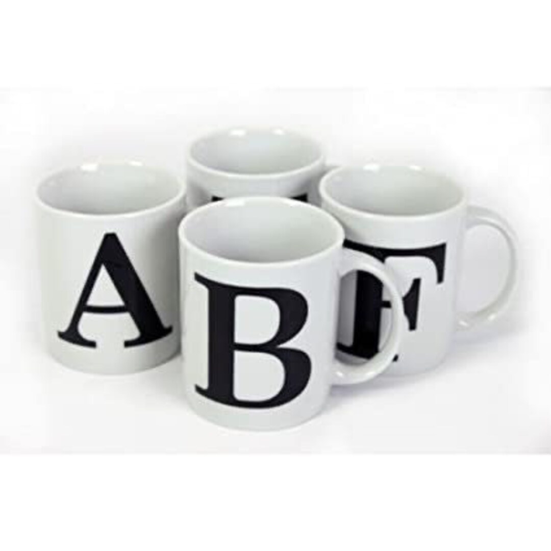 Personalised Initial Mugs, Letter Mugs, Birthday Gift, Mother’s Day ...