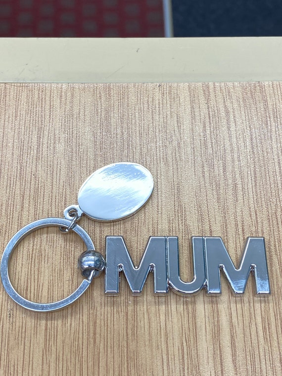 Mum Key Ring With Engravable Disc - Etsy
