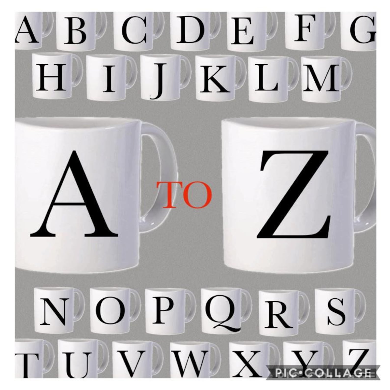 Personalised Initial Mugs, Letter Mugs, Birthday Gift, Mother’s Day ...