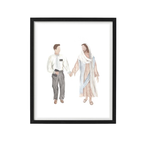 Brother Missionary And Jesus Christ Holding Hands Lds Wall Art Etsy