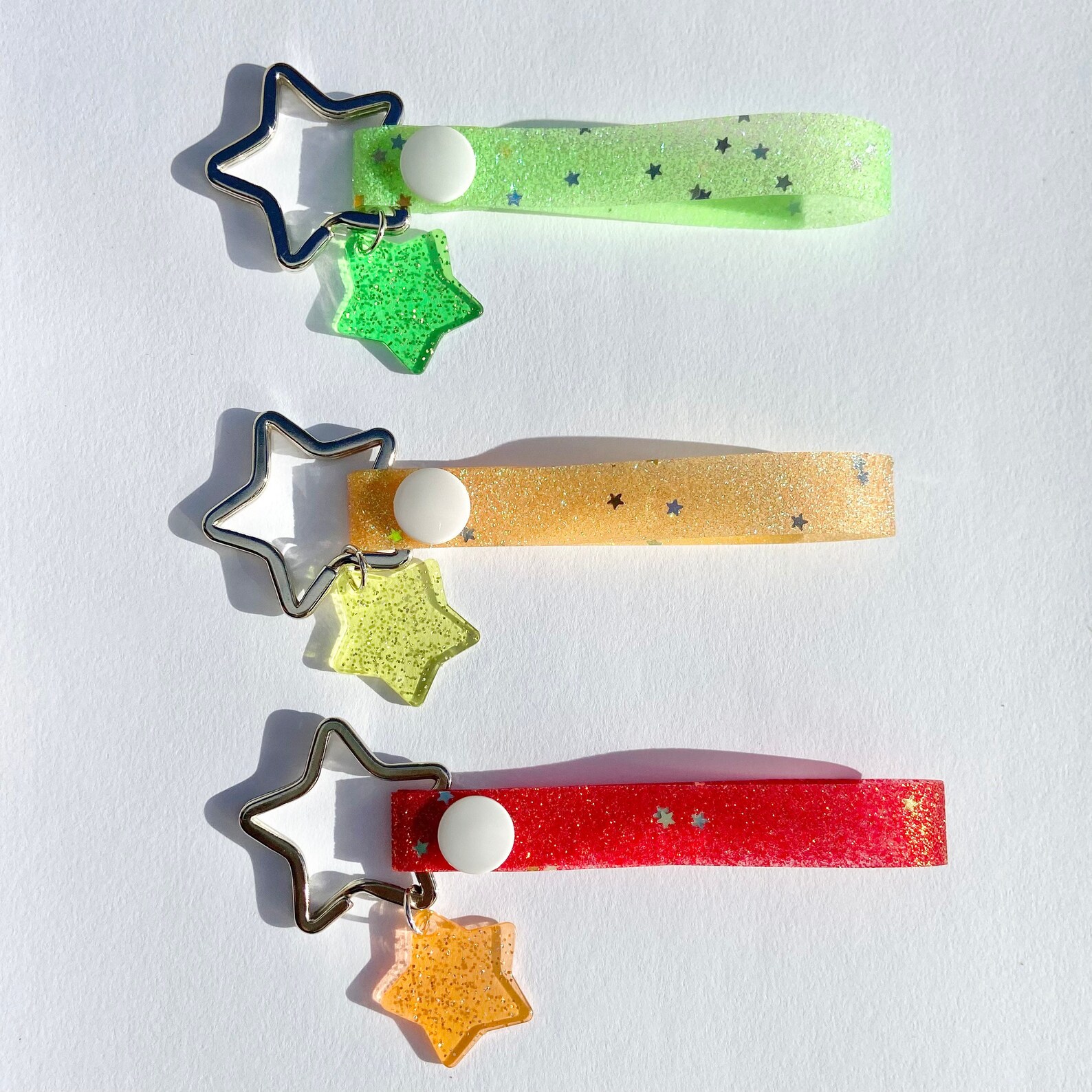 NEW Glitter Jelly Keychain Key Ring Key Fob Handmade in | Etsy