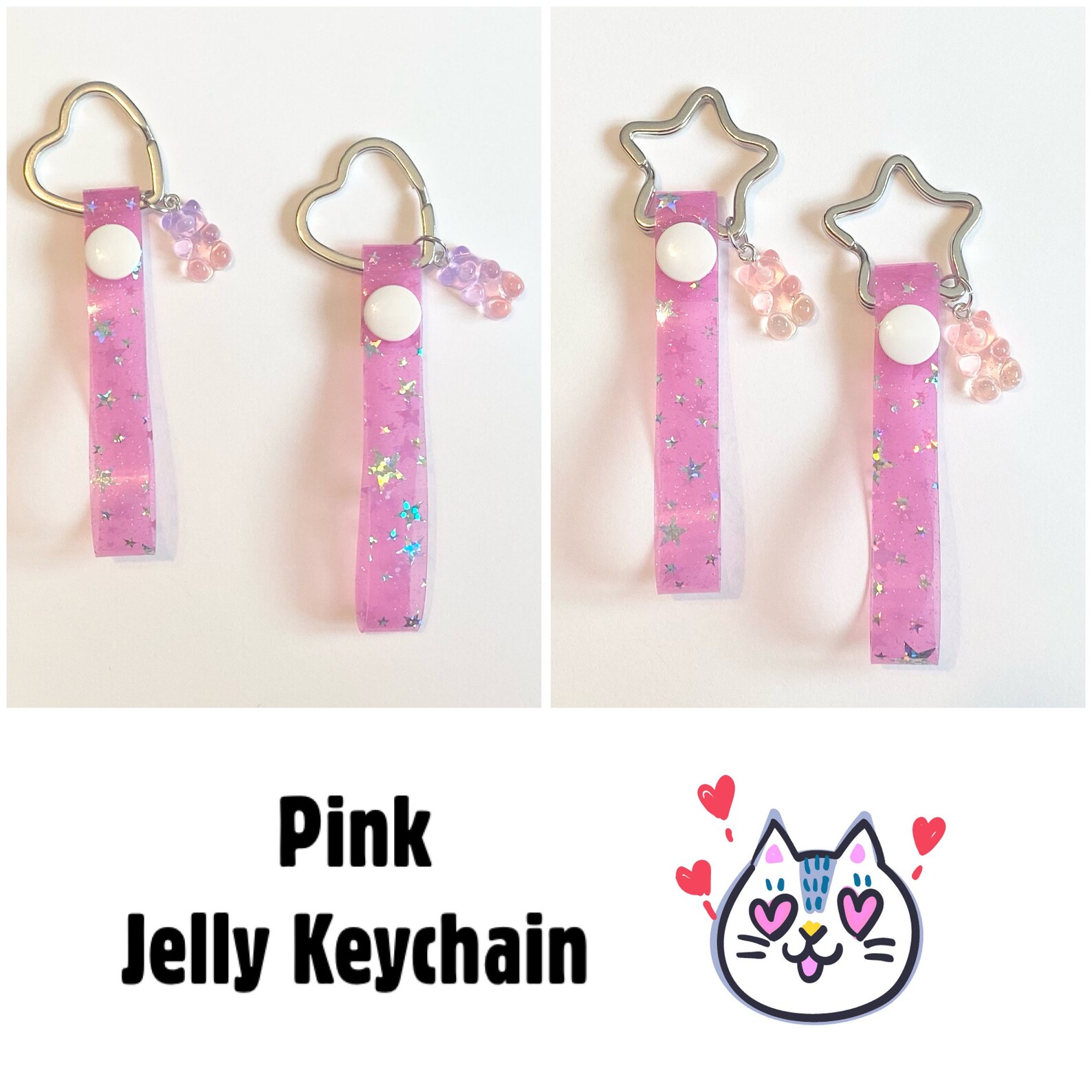 NEW Jelly Keychain Key Ring Key Fob Handmade in Hawaii | Etsy