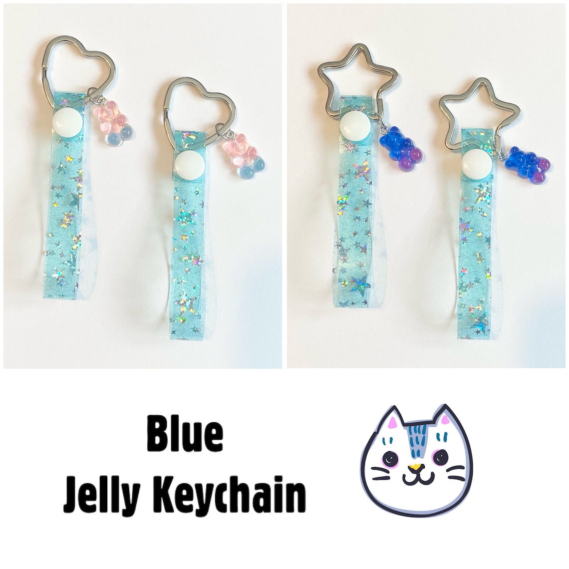 NEW Jelly Keychain Key Ring Key Fob Handmade in Hawaii | Etsy