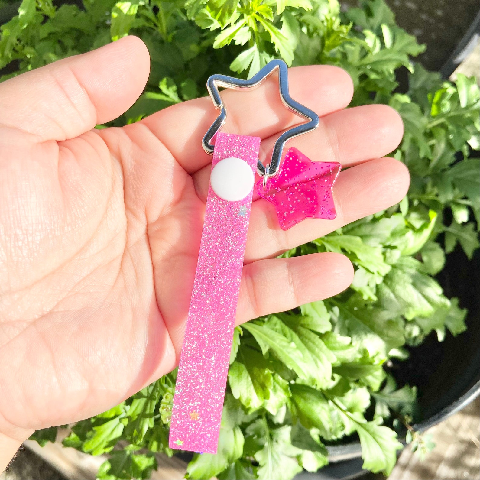 NEW Glitter Jelly Keychain Key Ring Key Fob Handmade in | Etsy