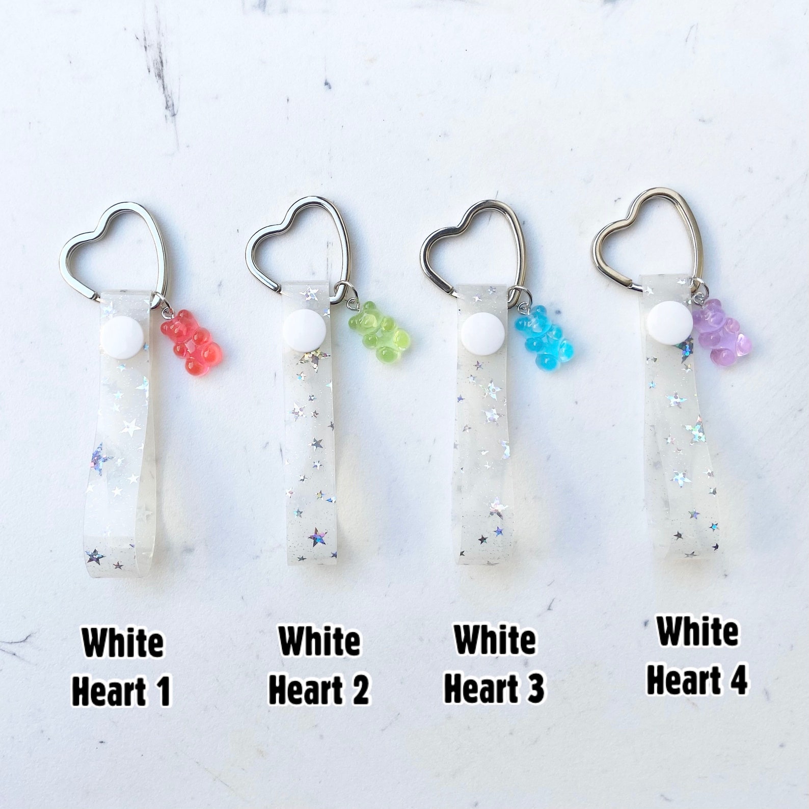 NEW Jelly Keychain Key Ring Key Fob Gummy Bear Charm | Etsy