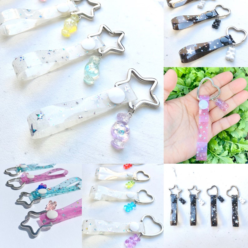 NEW Jelly Keychain Key Ring Key Fob Gummy Bear Charm | Etsy