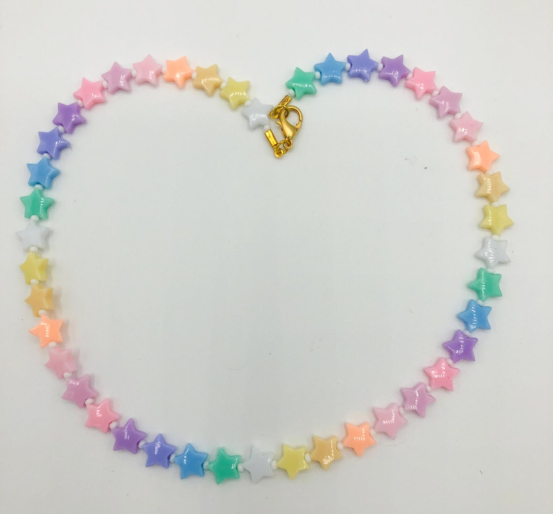 Pastel Rainbow Star Necklace - Etsy