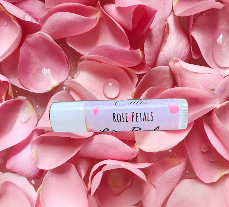 Rose Petals Scented Lip Balm Organic Gifts for Her All - Etsy