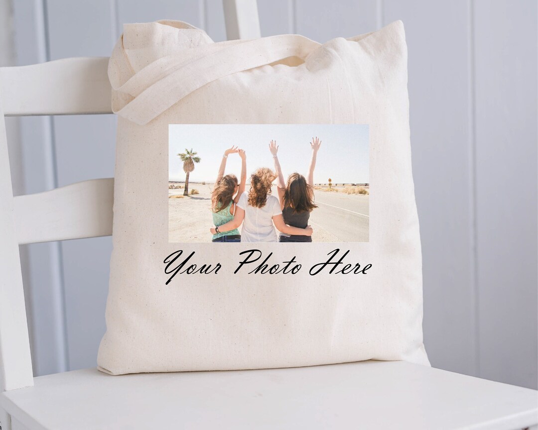 Custom Photo Tote Bag: Personalized Picture Shopping Bag - Etsy