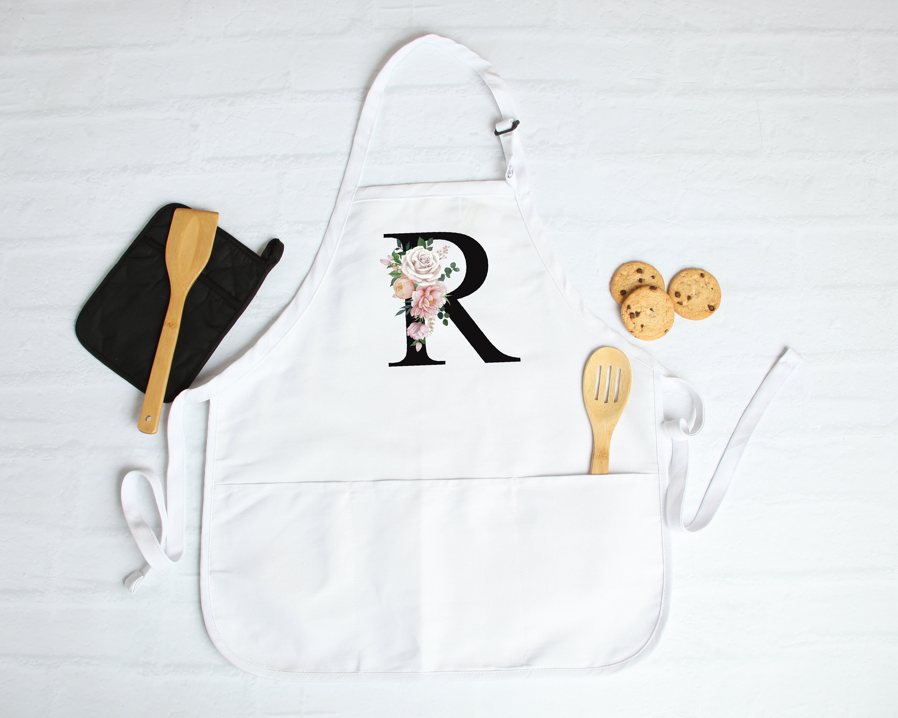 Custom Letter Monogram Apron Aprons for Women Cute Kitchen - Etsy