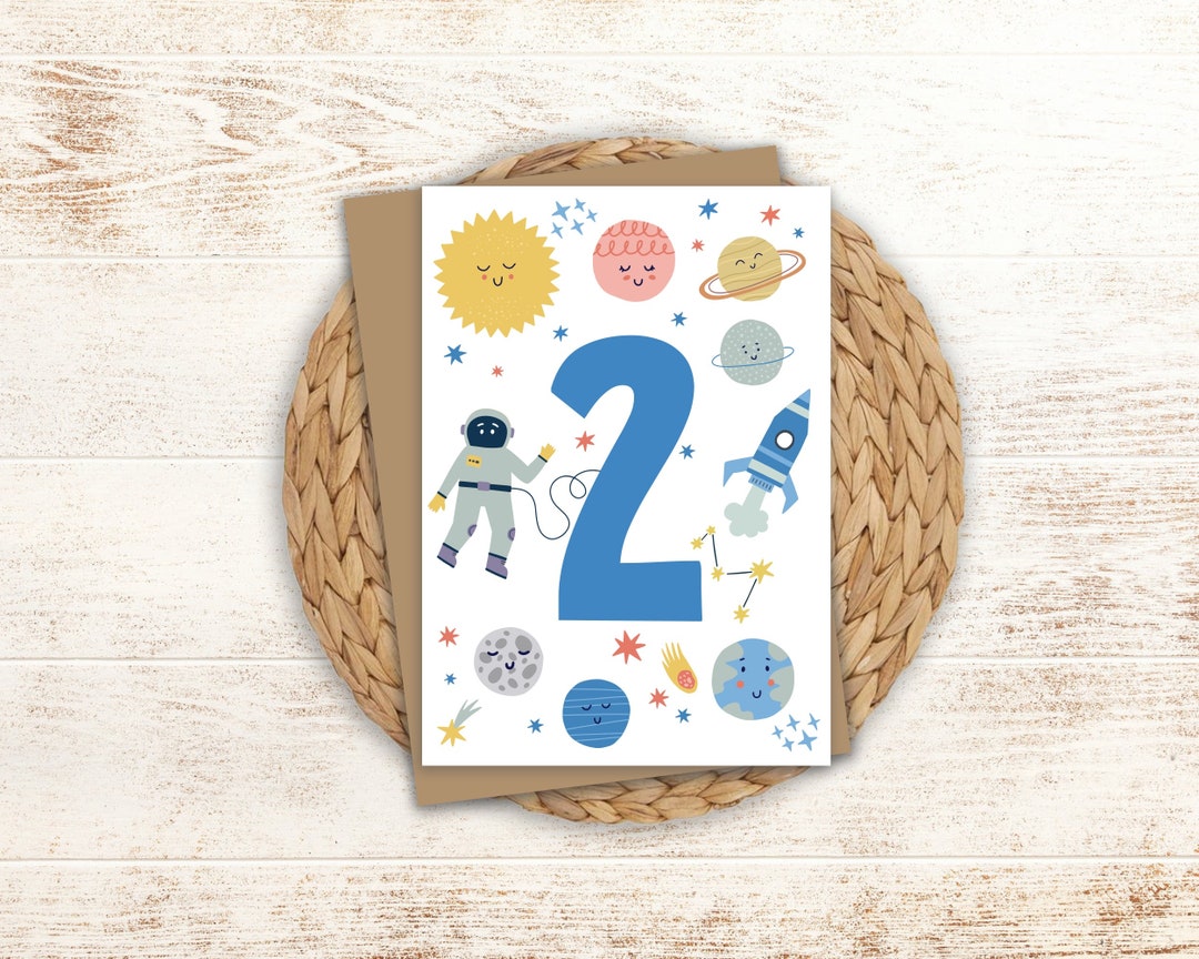 Solar System Planet Birthday Card - Etsy