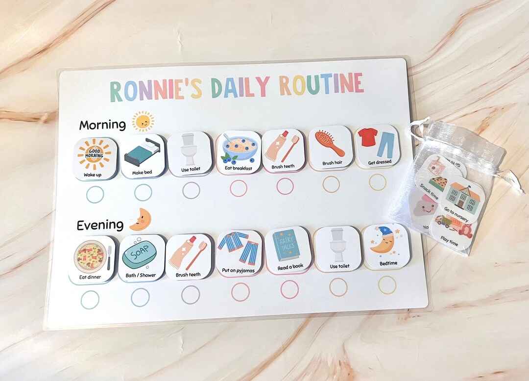 A4 Daily Routine Chart, Morning, Evening Routine. - Etsy