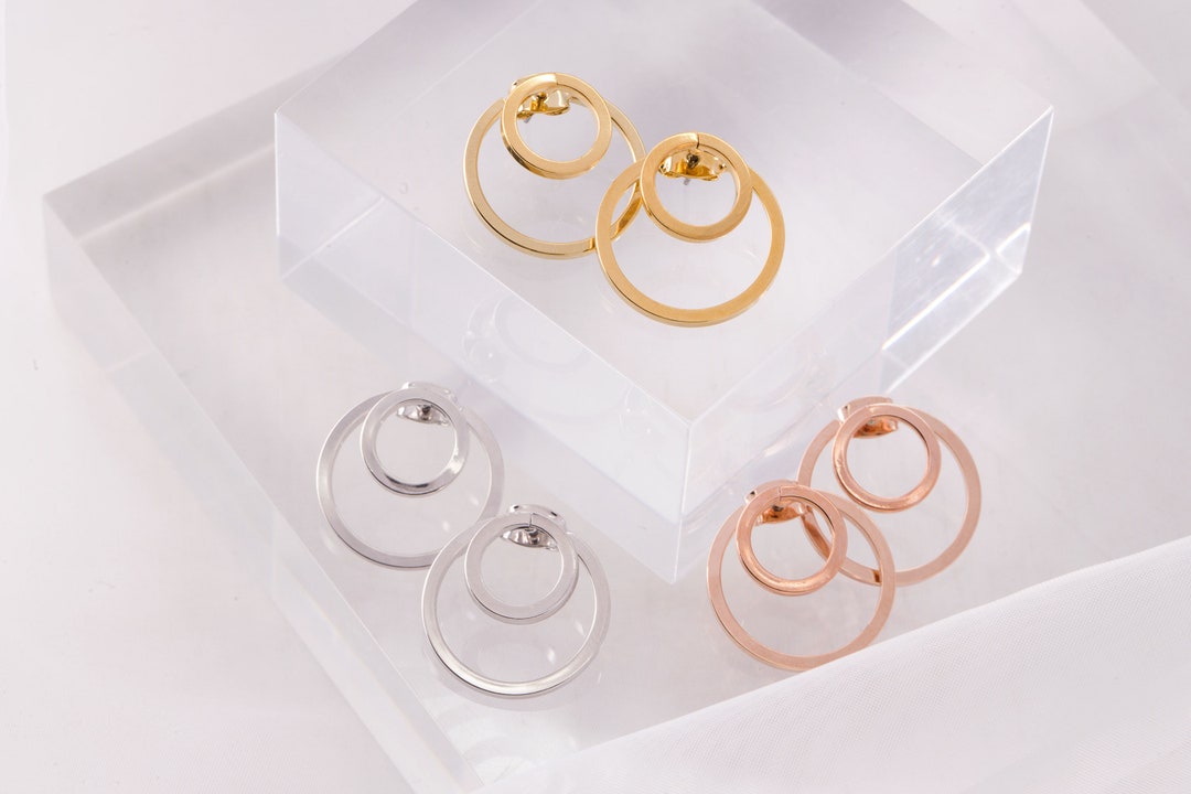 Round Earring Post & Round Back Stopper Set, Brass, Nickel Free ...