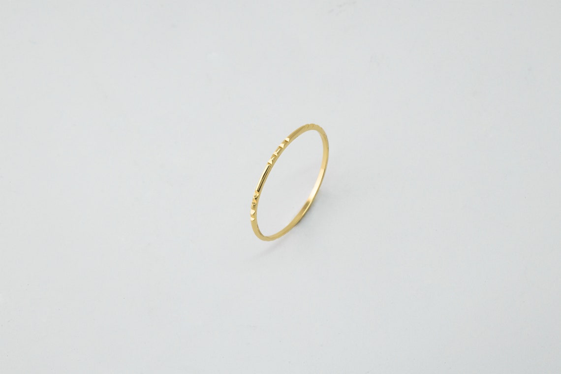 Grooved Ring Collection Brass Nickel Free Handmade Jewelry - Etsy