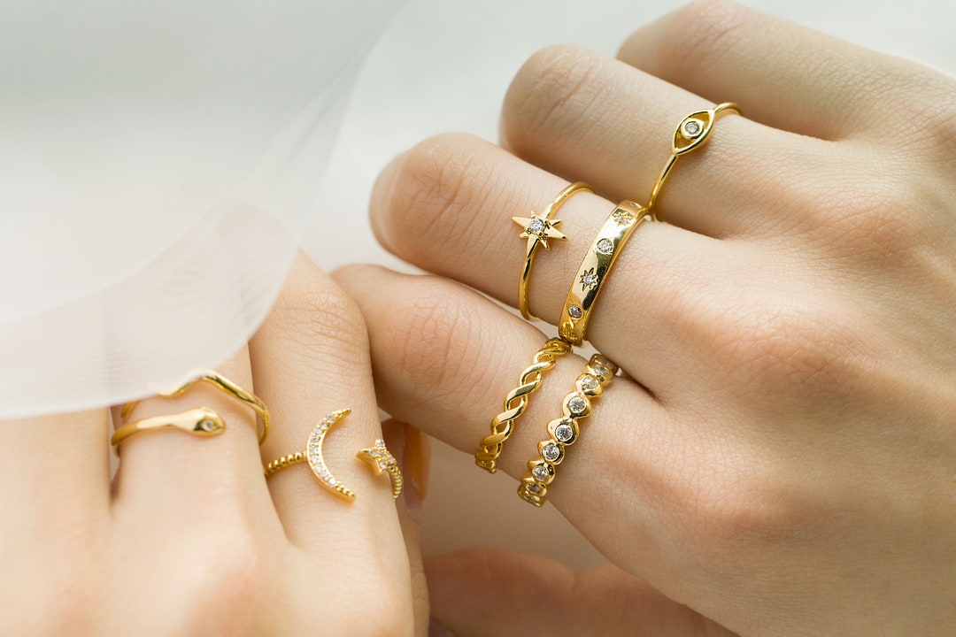 Cubic Bold Stone Ring, Brass, Cubic Zirconia, Nickel Free, Handmade ...