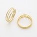Triple Line Finger Ring, Brass, Nickel Free, Handmade Jewelry, Fashion ...