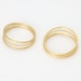 Triple Line Finger Ring, Brass, Nickel Free, Handmade Jewelry, Fashion ...