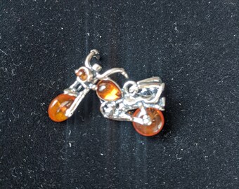 Ss and Amber Pendant - Etsy