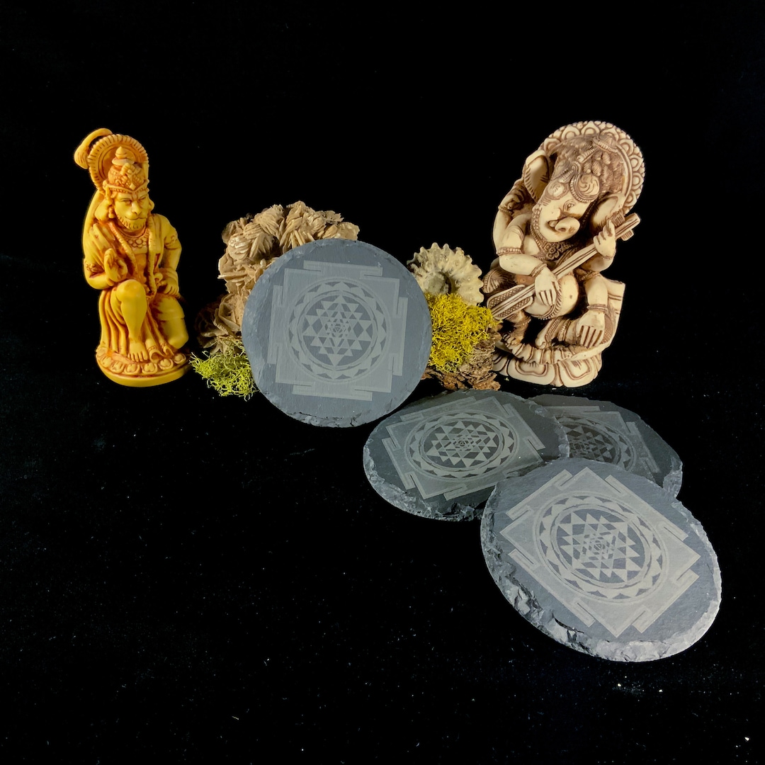 Sri Yantra Coasters / Shri Chakra Stone Coasters / Beermat/ - Etsy