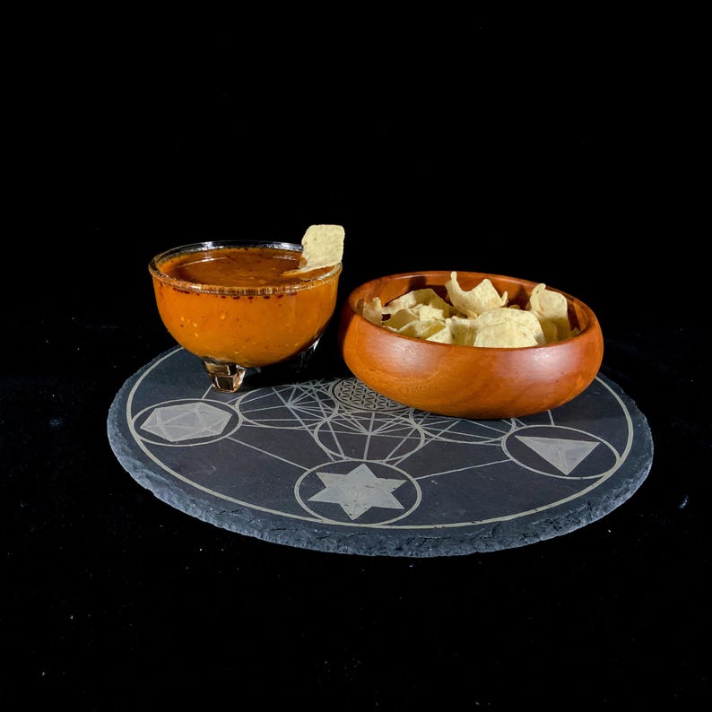 Platonic Solids Table Set/ Metatrons Cube Stone Coasters / Beermat ...