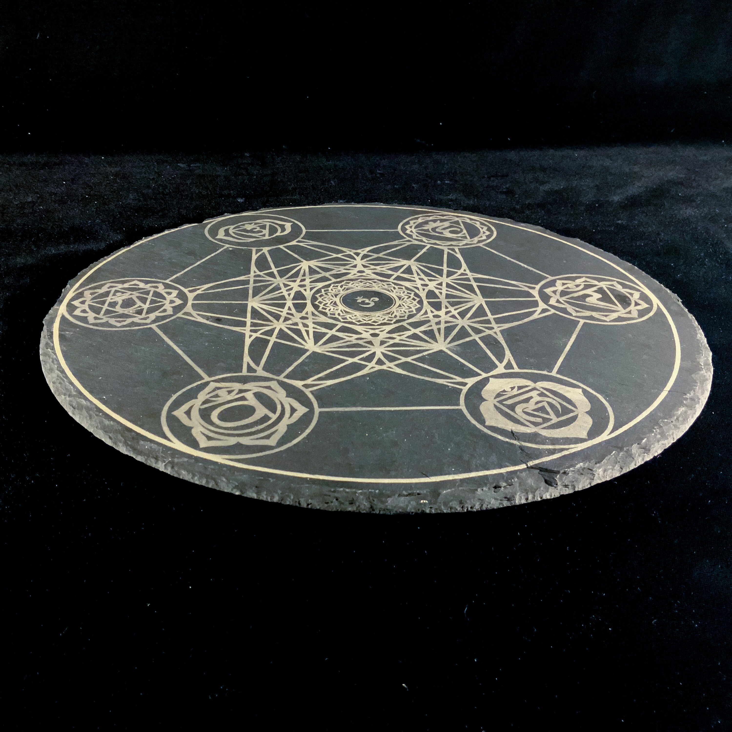 Metatrons Chakras Table Set/ Seven Chakra Stone Coasters / - Etsy UK