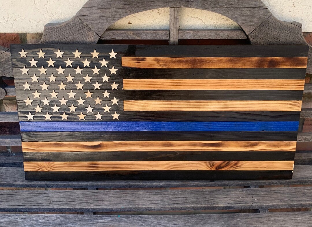 Thin Blue Line Custom American Flag TBL Flag - Etsy