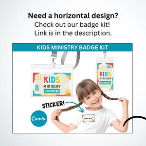 Kids Church Badge, Children's Ministry Name Badge, Kids Church Badge ...
