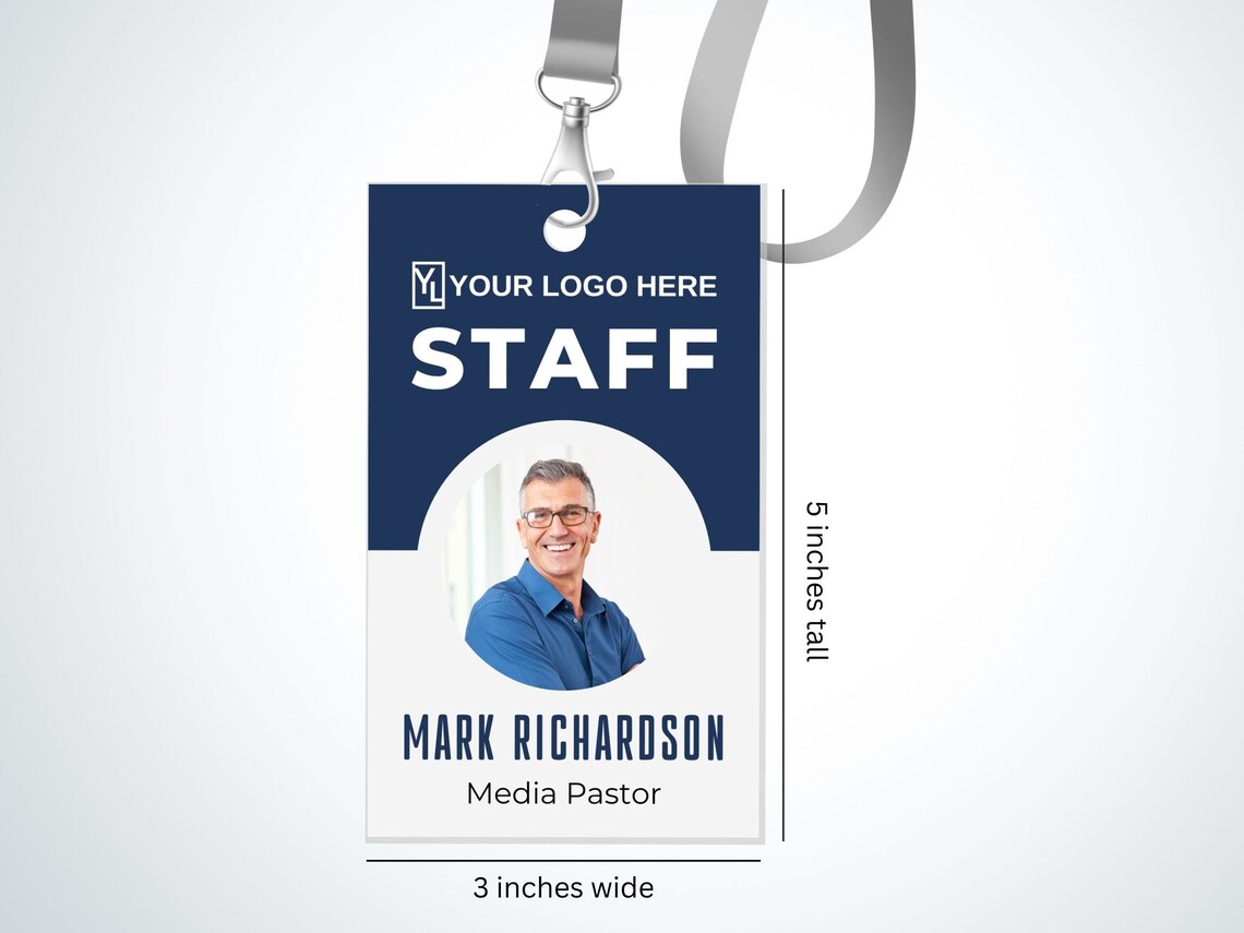 Name Badge, Church Badge Template, Church Greeter Badge, Badge Template ...