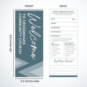 Customizable Church Connection Card Template, Church Welcome Card ...