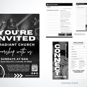 Church Template Bundle Church Social Media Beautiful Announcement ...