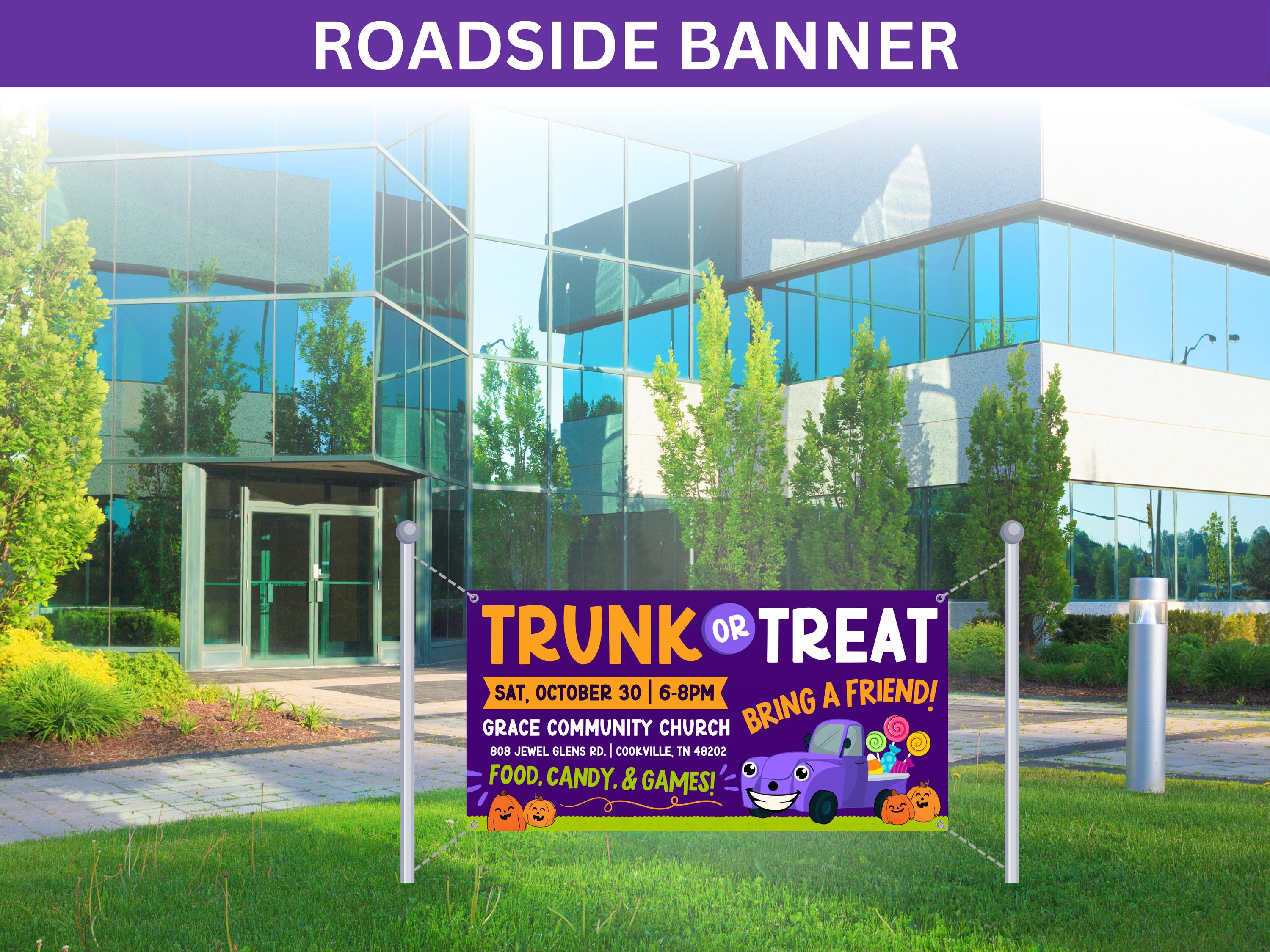 Trunk or Treat Banner Church Trunk or Treat Banner Trunk or Treat Trunk ...