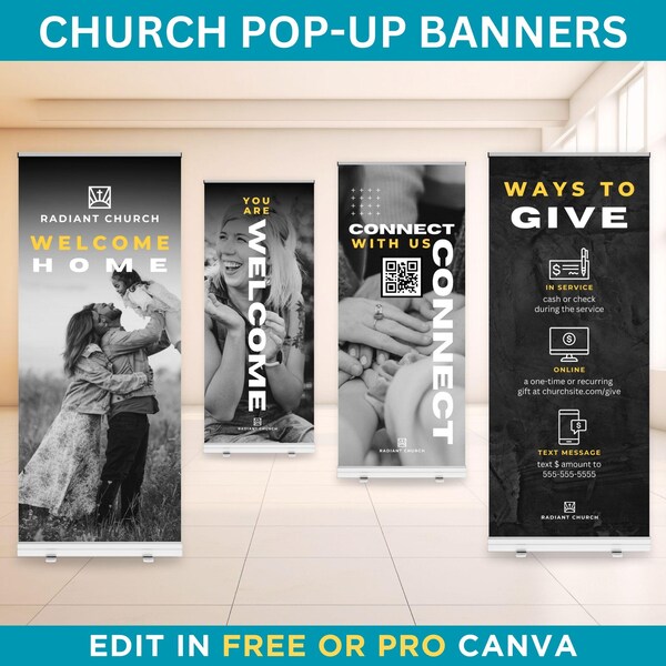White Church Banners - Etsy
