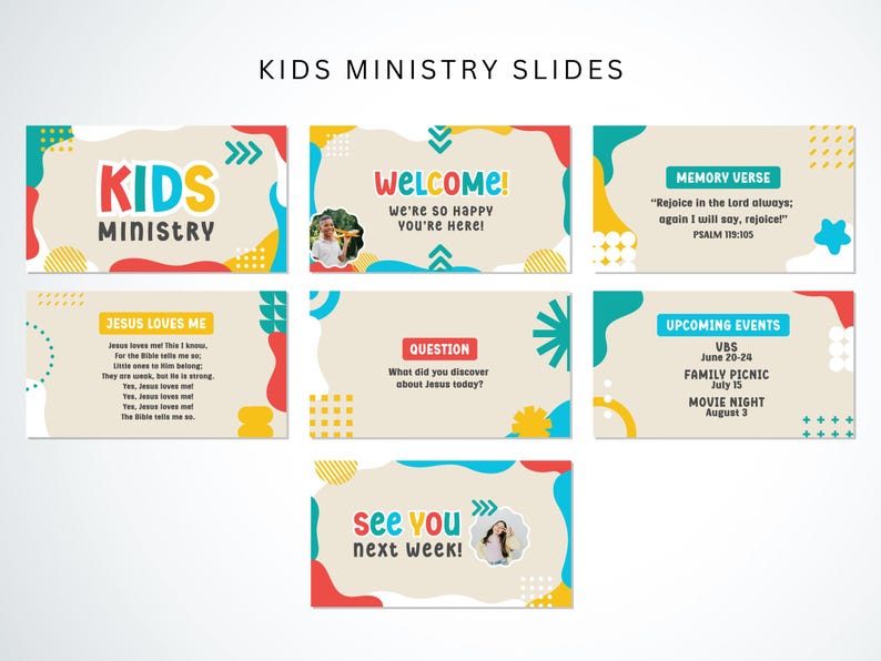 Kids Ministry Kit, Children's Ministry Slides, Kids Ministry Banner ...