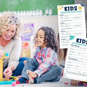 Kids Ministry Registration Card, Children's Ministry Registration, Kids ...