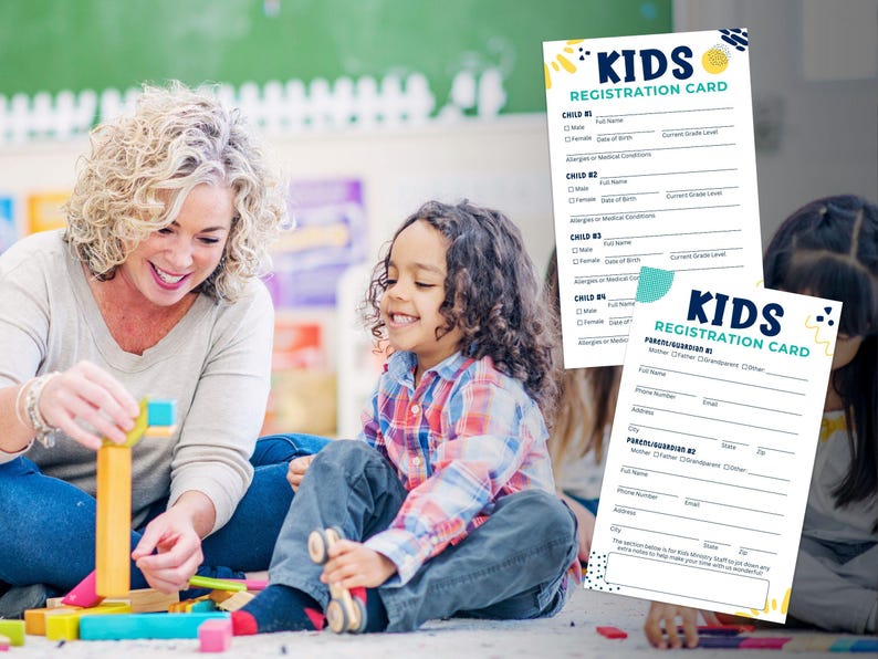 Kids Ministry Registration Card, Children's Ministry Registration, Kids ...