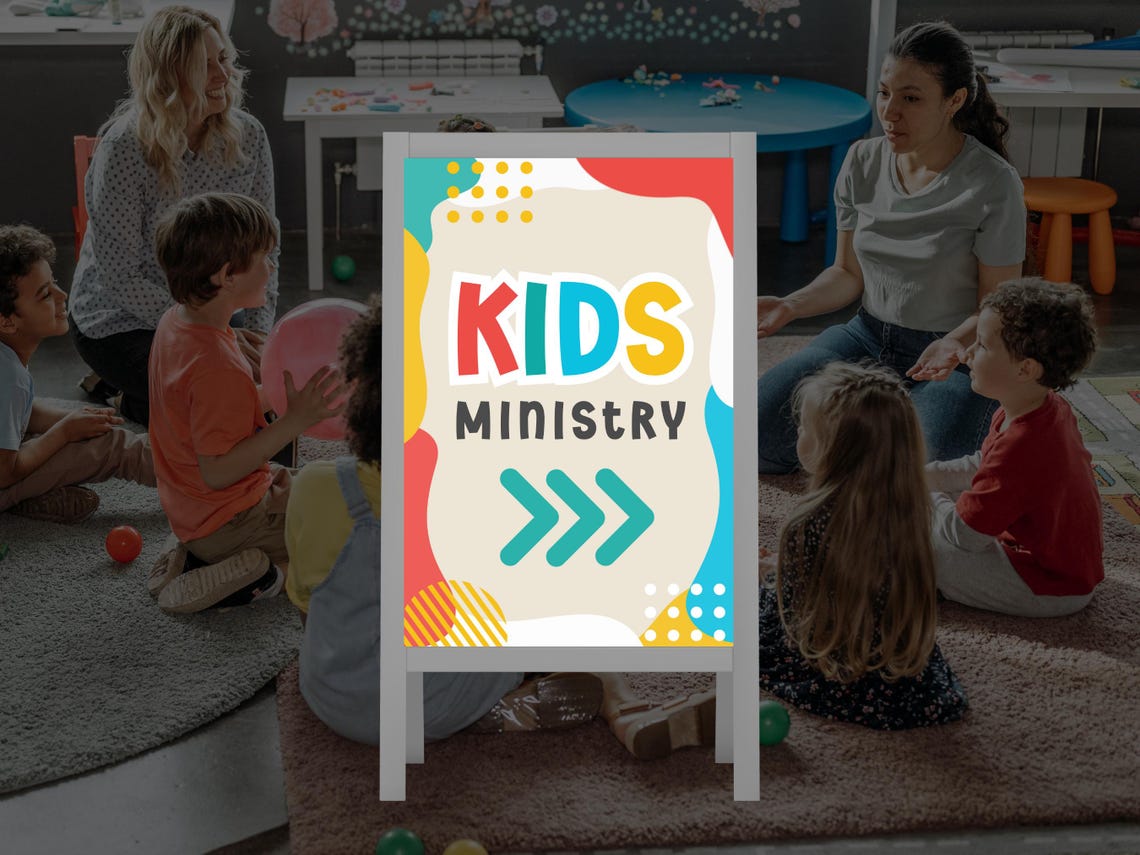 Kids Ministry A-frame Sign, Children's Ministry Sign, Children's ...