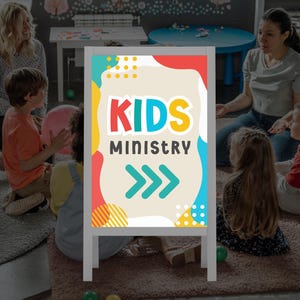 Kids Ministry A-frame Sign, Children's Ministry Sign, Children's ...