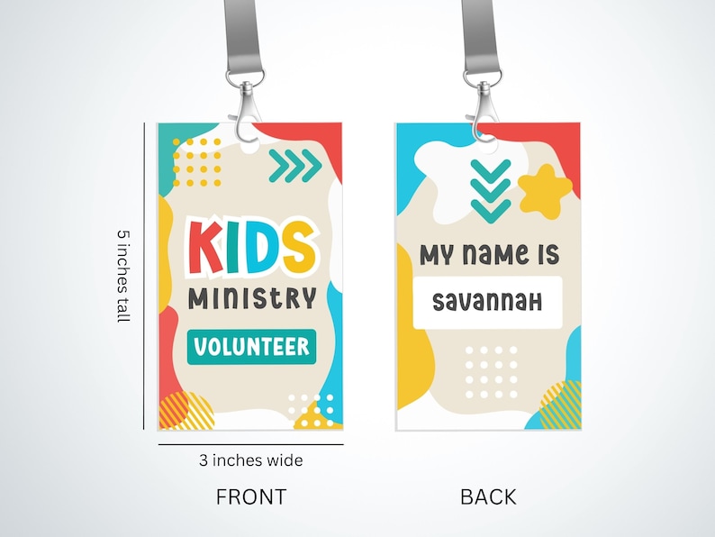 Kids Church Badge, Children's Ministry Name Badge, Kids Church Badge ...