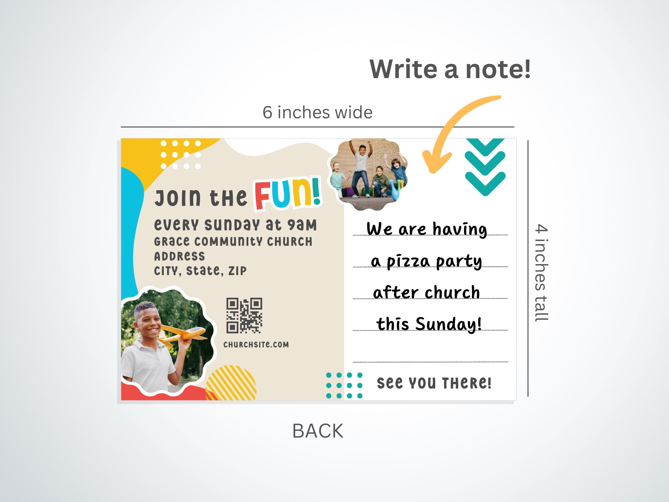 Kids Ministry Invite Card, Children's Ministry Invite Card, Church ...
