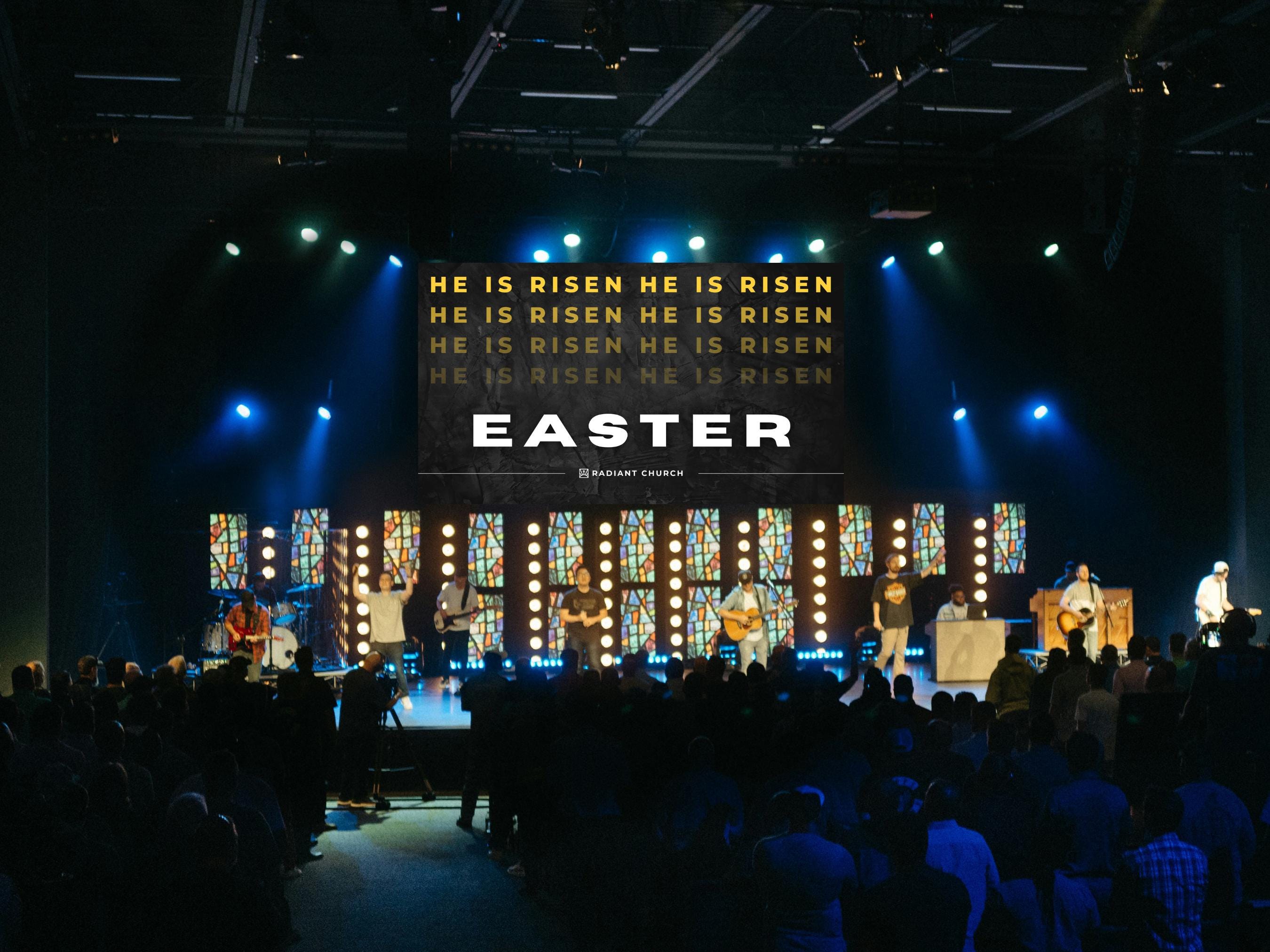 Powerful and Modern Black and White Easter Sunday Bundle Church Easter ...