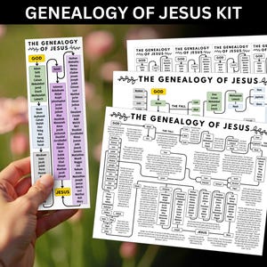 Genealogy of Jesus Kit Instant Download, Easy to Read Genealogy of ...
