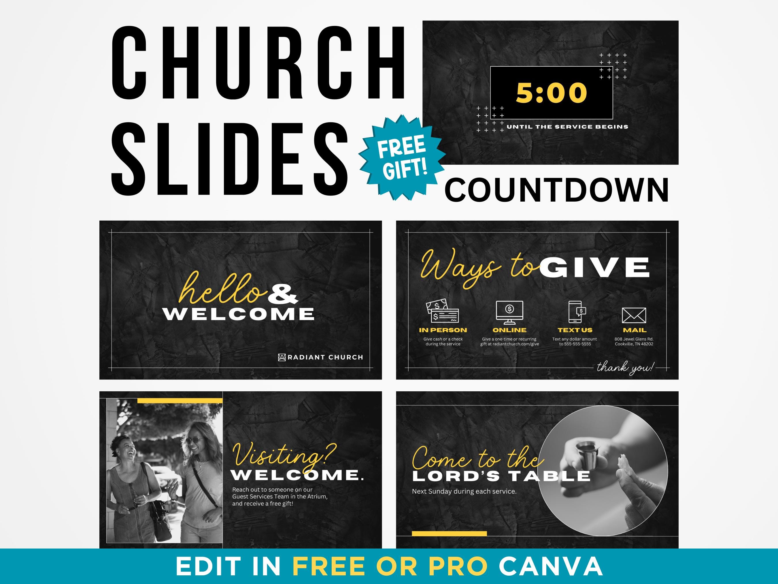 Church Pre-service Slides, Church Announcement Slides, Announcement ...