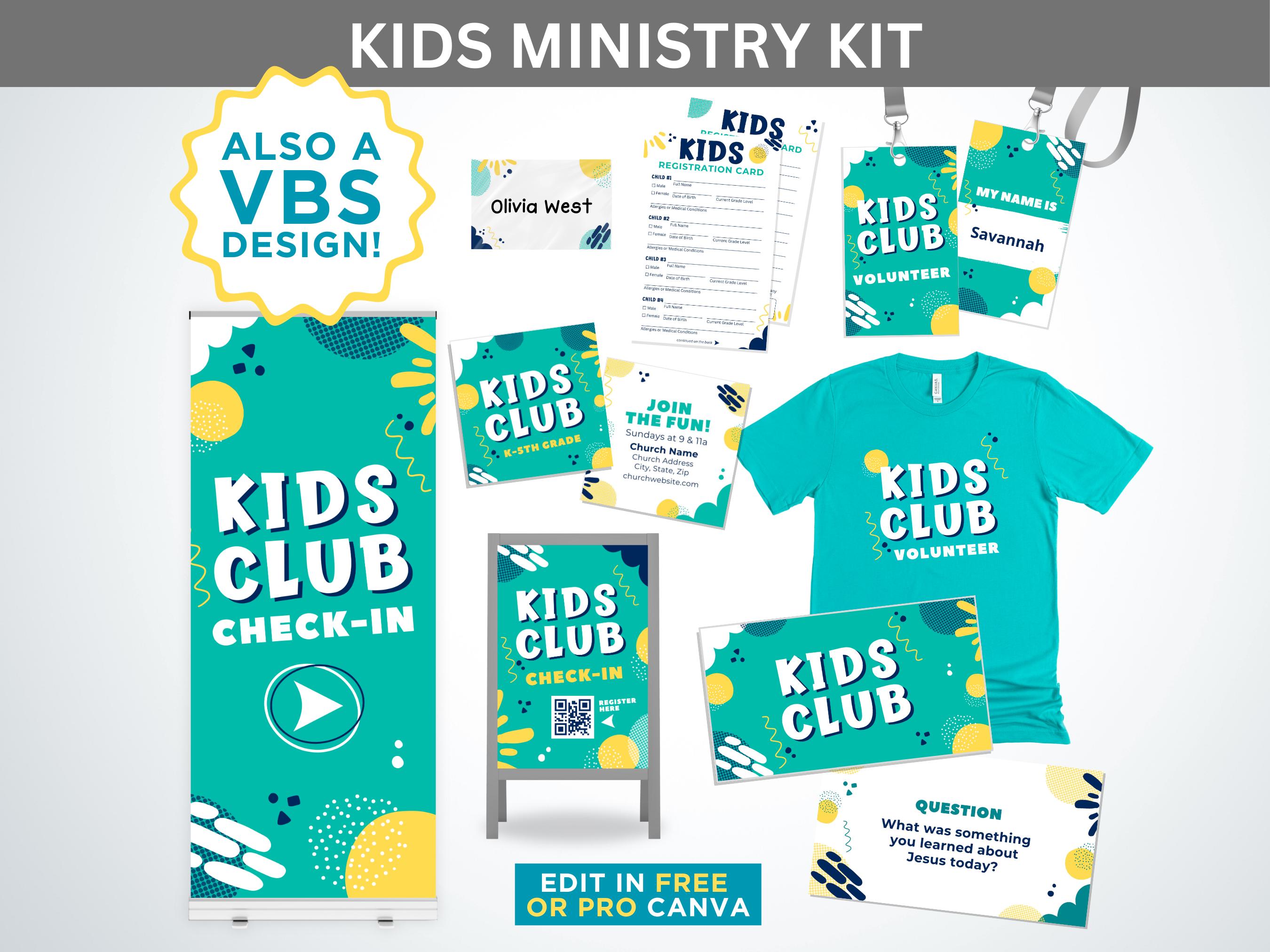 Kids Ministry Kit, Children's Ministry Slides, Kids Ministry Banner ...