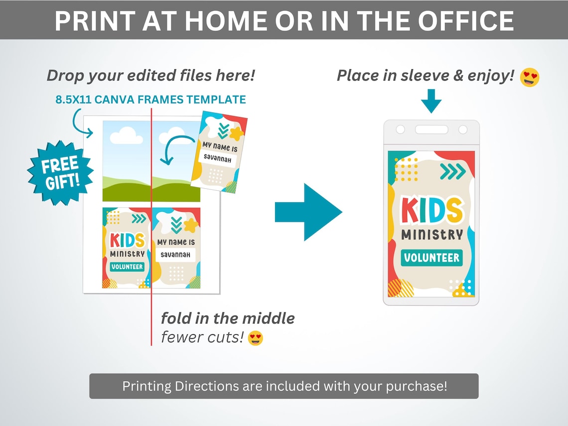 Kids Church Badge, Children's Ministry Name Badge, Kids Church Badge ...