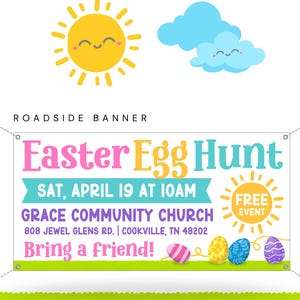 Colorful Easter Egg Hunt Bundle Easter Egg Hunt Flyer Easter Egg Hunt ...