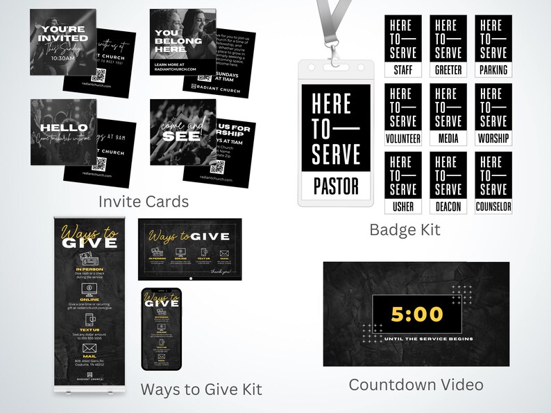 Church Template Bundle Church Announcement Slides Church Badge ...
