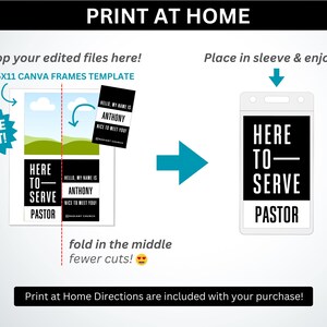 Black and White Church Badge Kit Church Badge Bundle Pastor Badge ...