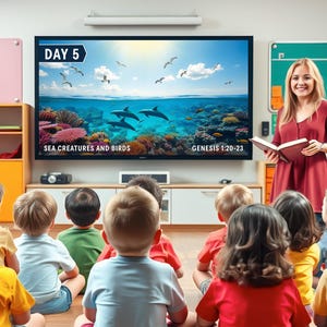 Realistic Days of Creation Slides for Sunday School, 7 Days of Creation ...